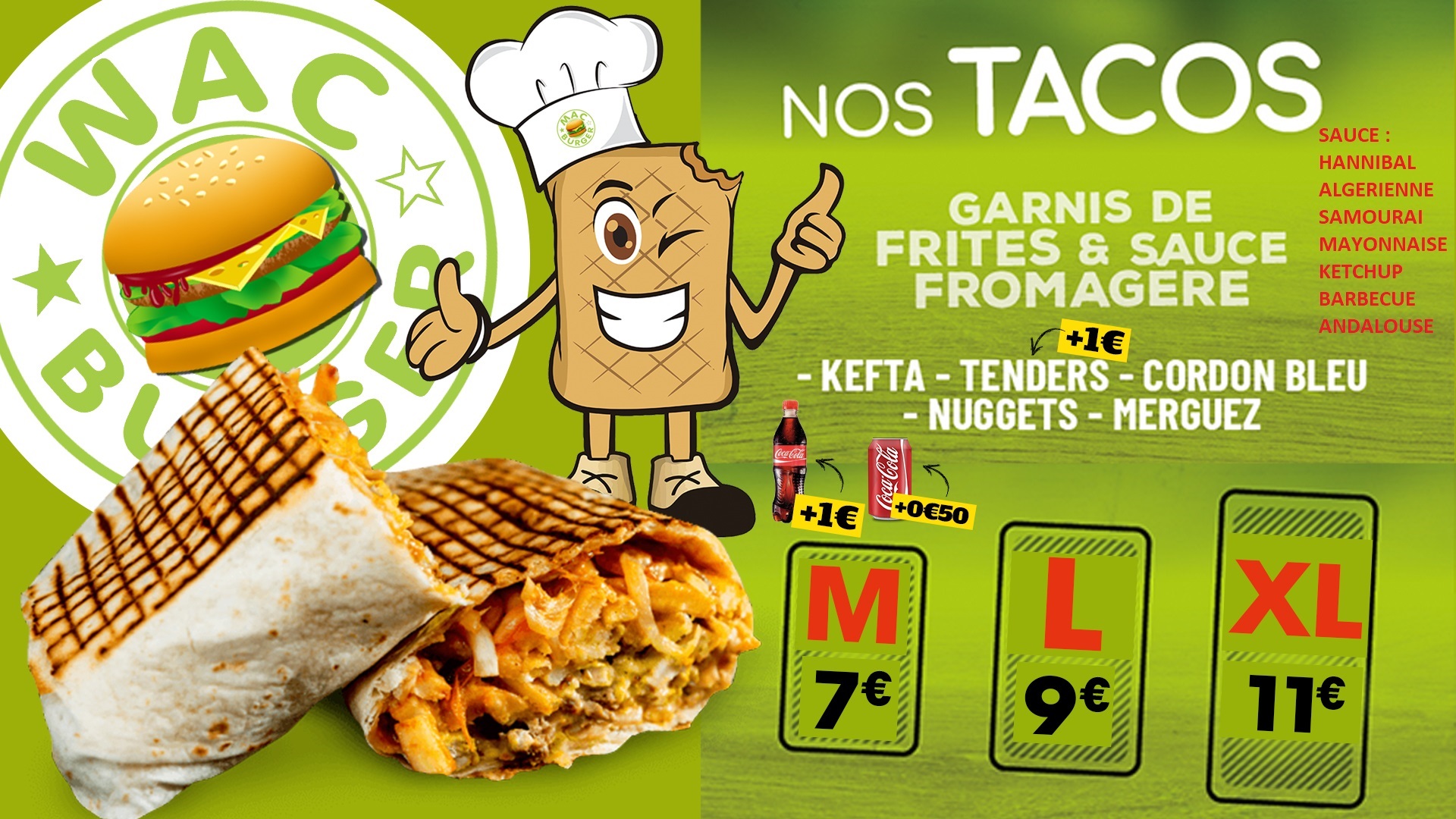 Nos Tacos + Bucket - Wac Burger